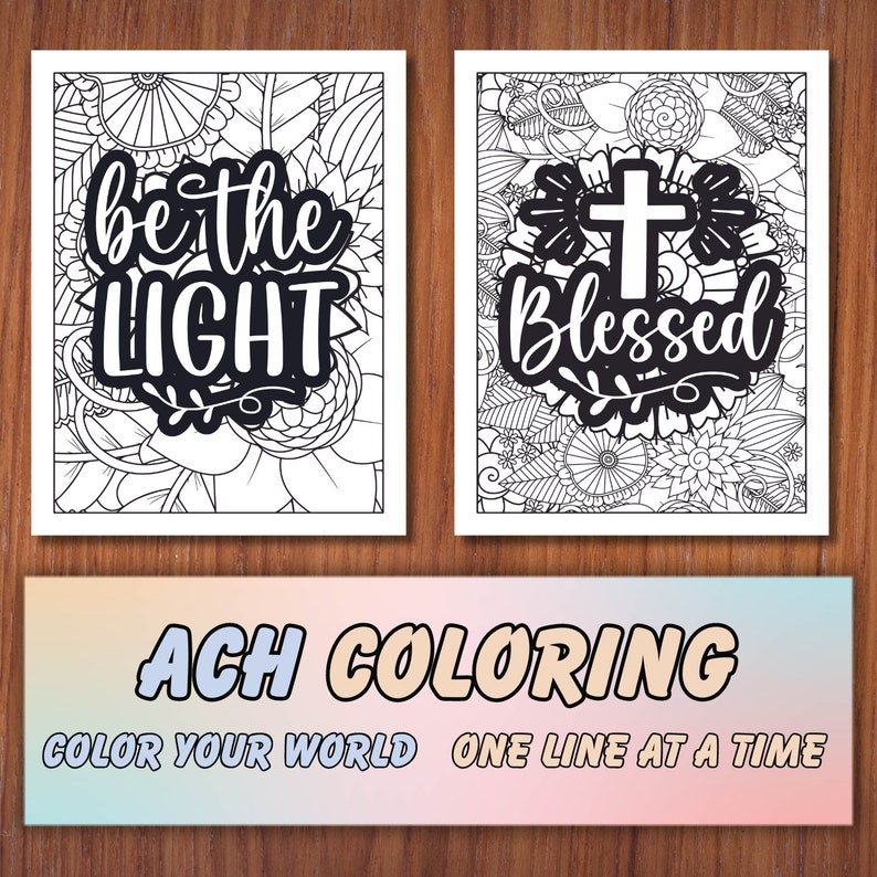 Christian Quotes Coloring Book: 100 Bible Verse Pages (digital Download ...