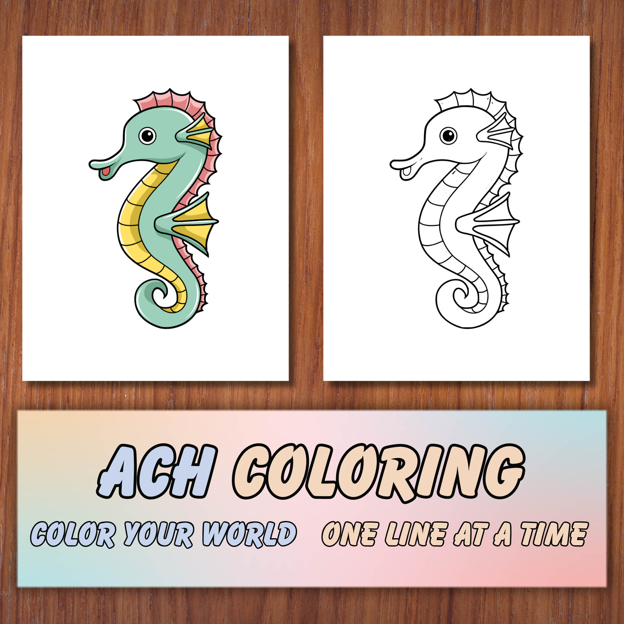Ocean Animals Coloring Book: 50 Bold & Easy Sea Creature Pages (digital ...