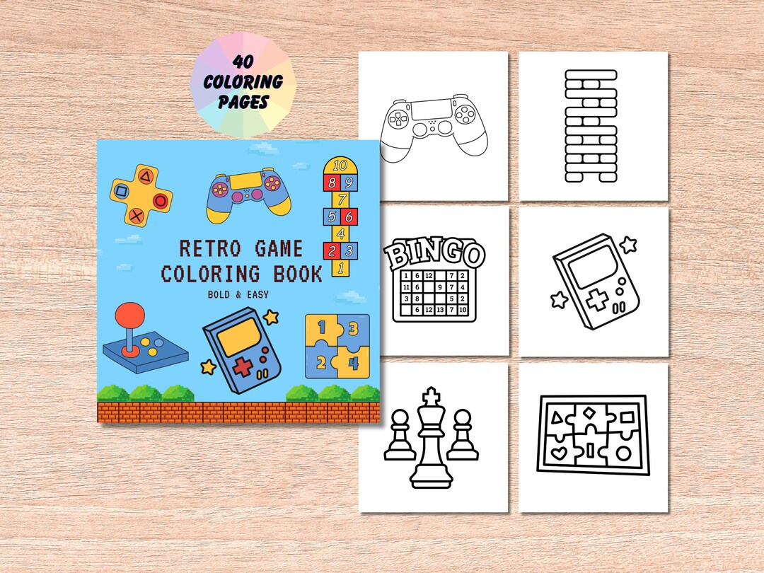 Retro Game Coloring Book | Game Console Coloring Page, Video Game ...