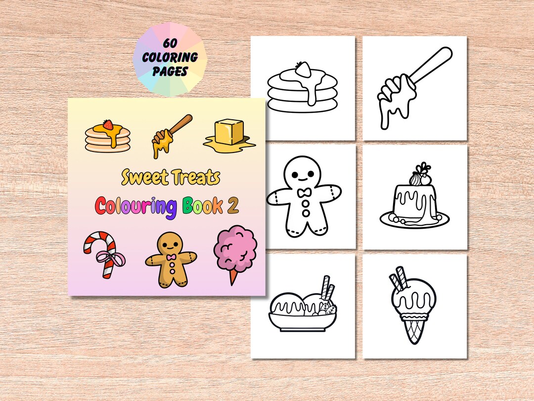 Sweet Treats Coloring Book 2 | Food Drink & Sweets Coloring Pages ...
