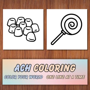 Food & Snacks Coloring Book: Easy Bold Designs for Kids (instant ...