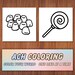 Food & Snacks Coloring Book: Easy Bold Designs for Kids (instant ...
