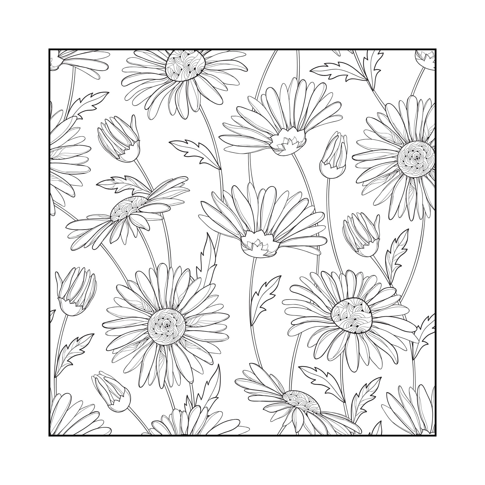 Mindful Patterns Coloring Book Geometric Coloring Page, Floral ...
