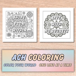 An Inspirational Coloring Book | Printable Floral Inspirational Quotes ...
