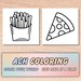 Food & Snacks Coloring Book: Easy Bold Designs for Kids (instant ...
