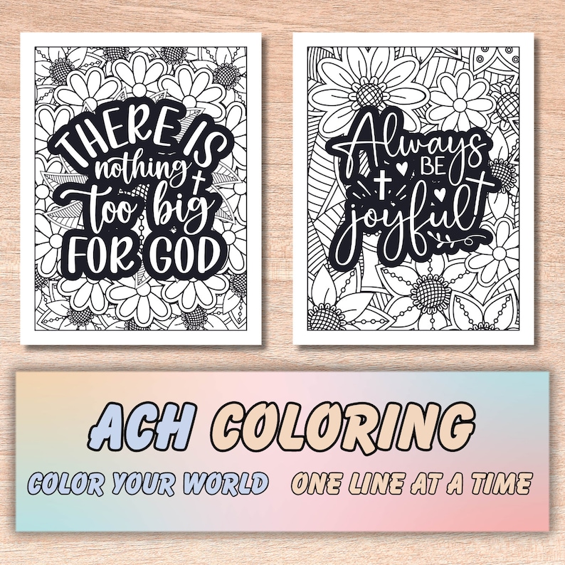 Christian Quotes Coloring Book: 100 Bible Verse Pages (digital Download ...