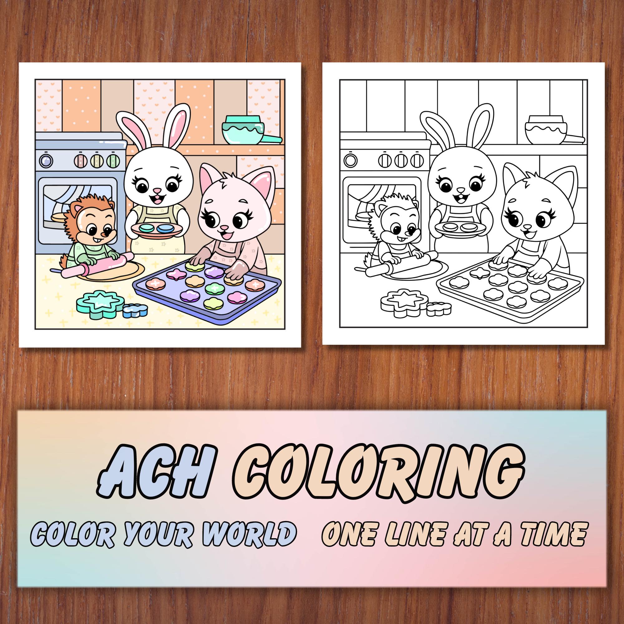 Fluffy Friends Coloring Book: Adorable Animals, Bold & Easy (PDF) - Etsy