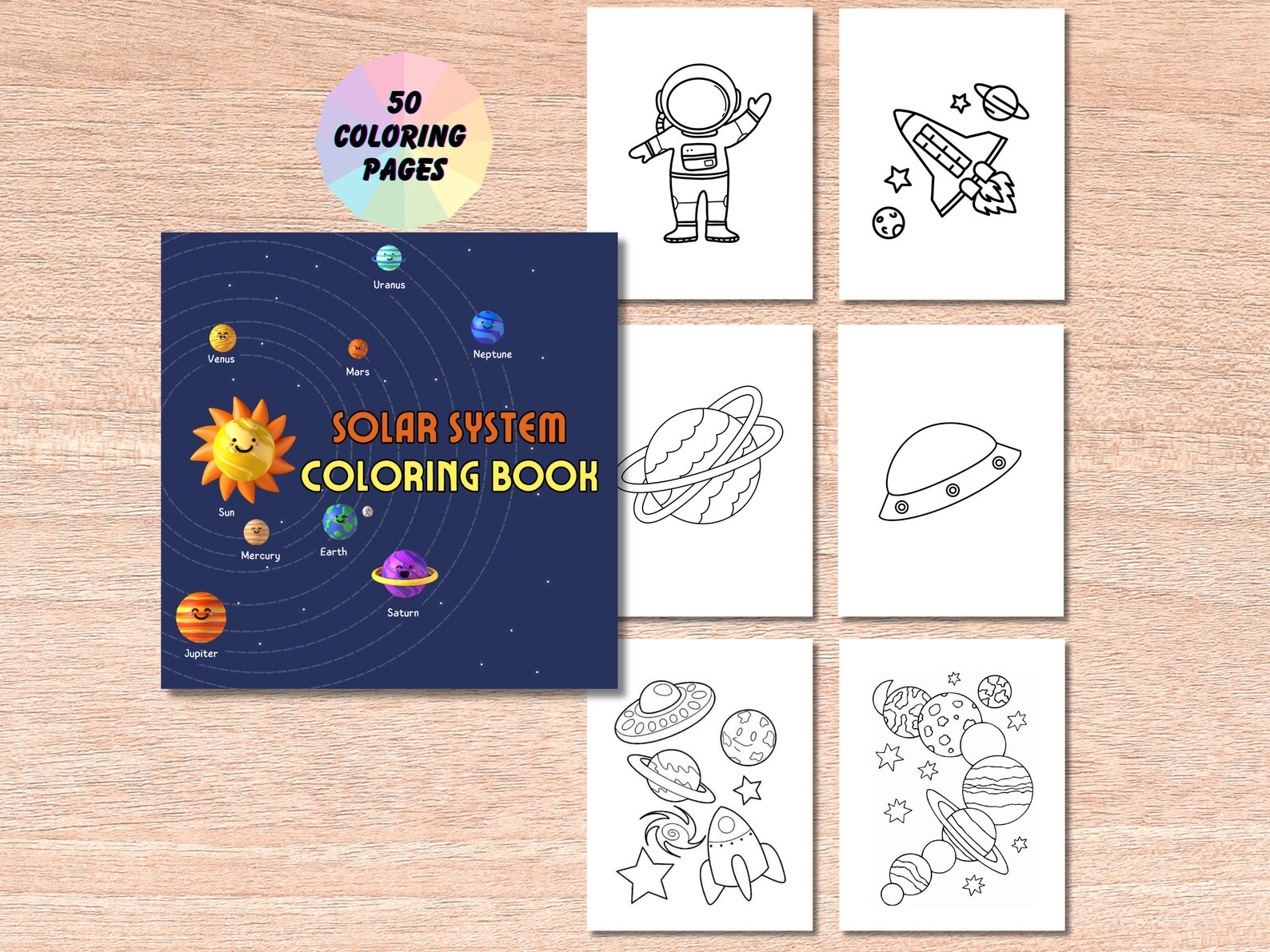 Solar System Coloring Book | Planets Coloring Page, Outer Space ...