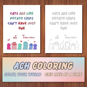 Catitude Coloring Book | Cat Quotes Coloring Page, Cute Cats Printable ...