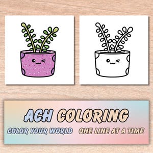 Cute & Kawaii Coloring Book | Bold and Easy Coloring Page, Cute Digital ...