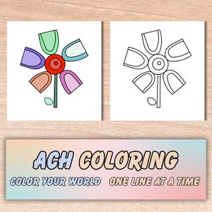 Flower Coloring Book | Bold & Easy, Floral Coloring Page, Bloom ...