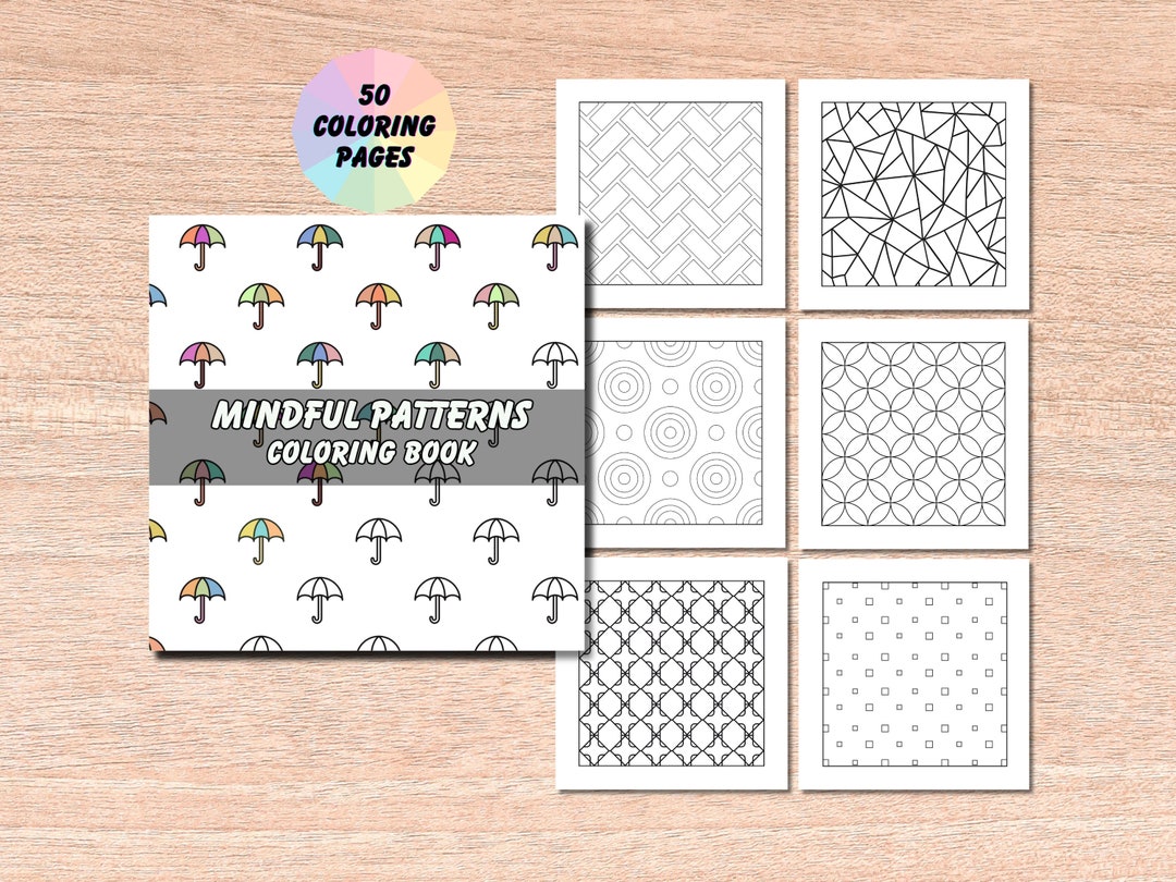 Mindful Patterns Coloring Book | Geometric Coloring Page, Floral ...