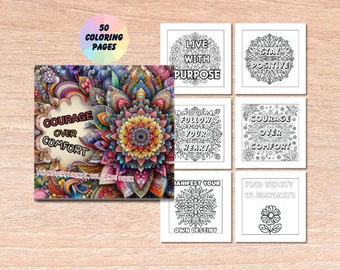 Motivational Quotes, Coloring Pages for Teen and Adults, Positive ...