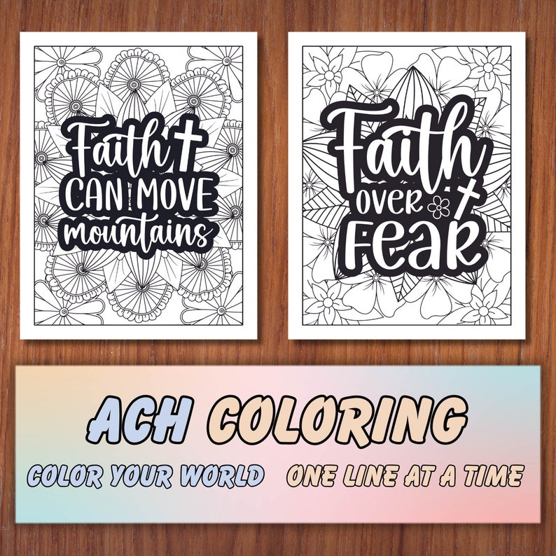 Christian Quotes Coloring Book: 100 Bible Verse Pages (digital Download ...