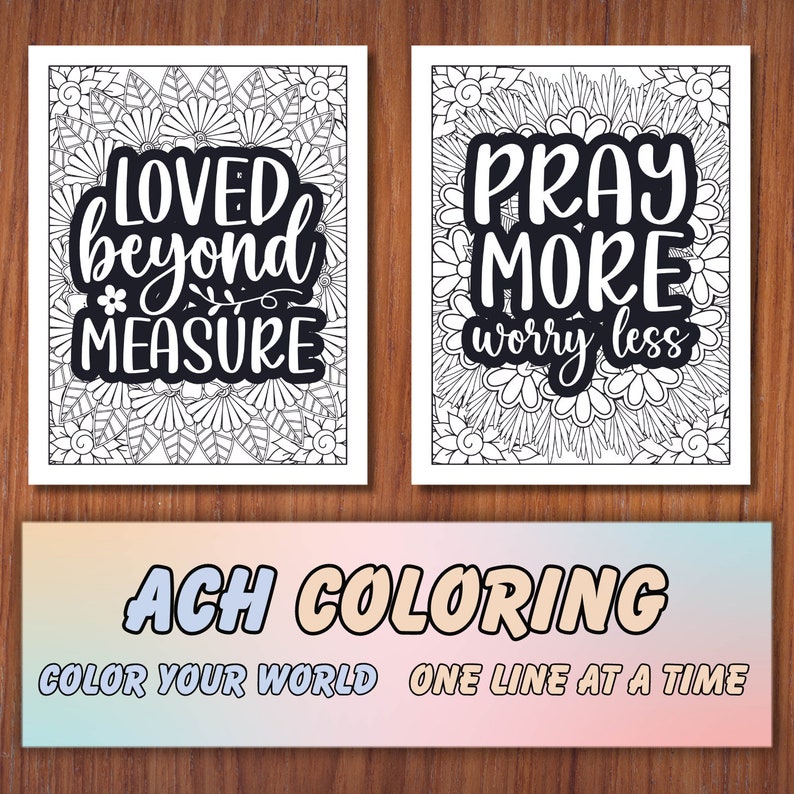 Christian Quotes Coloring Book: 100 Bible Verse Pages (digital Download ...