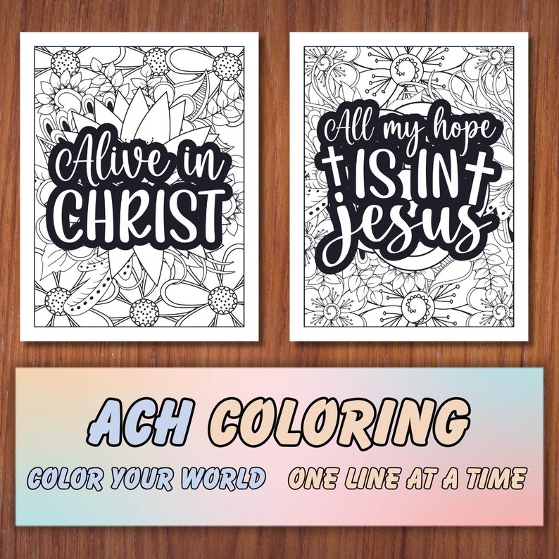 Christian Quotes Coloring Book: 100 Bible Verse Pages (digital Download ...