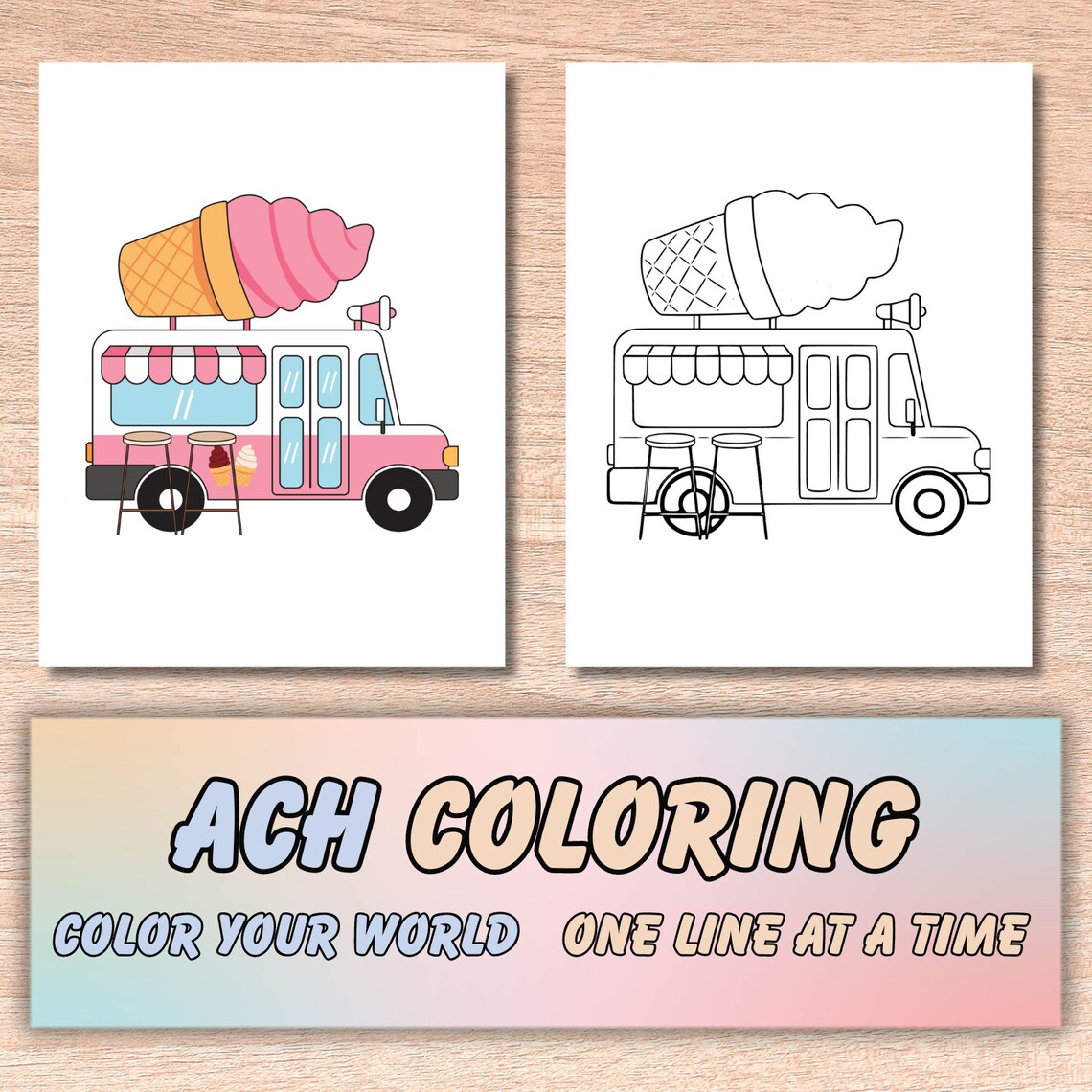 Food Truck Coloring Book Food Coloring Page, Fast Food Printable ...