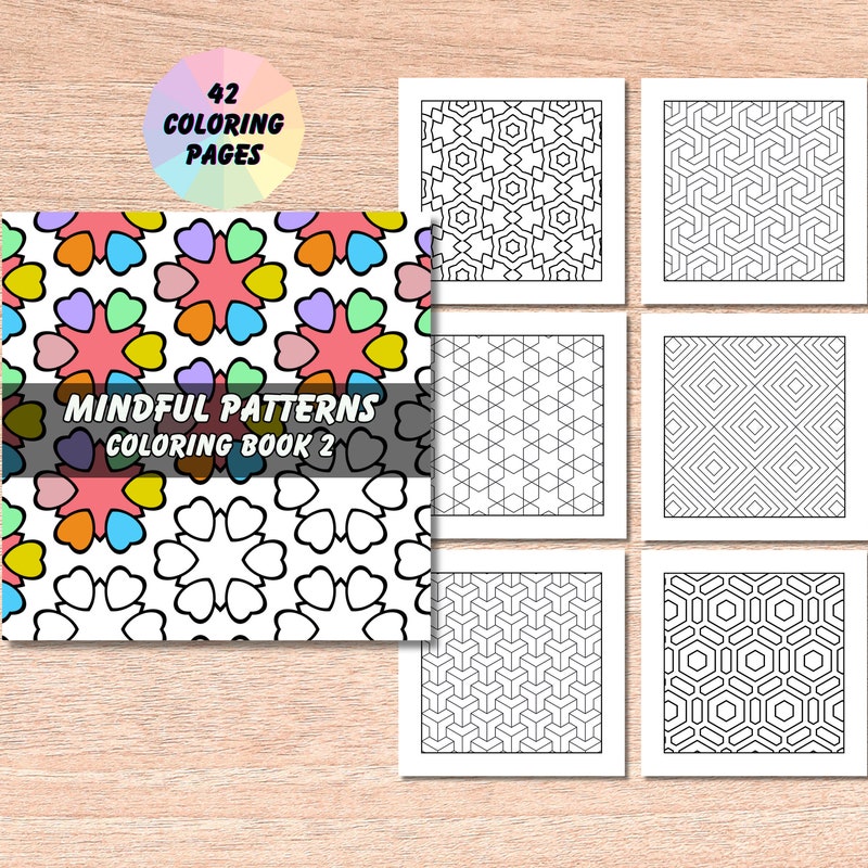 Mini Flowers Coloring Pages - Etsy UK