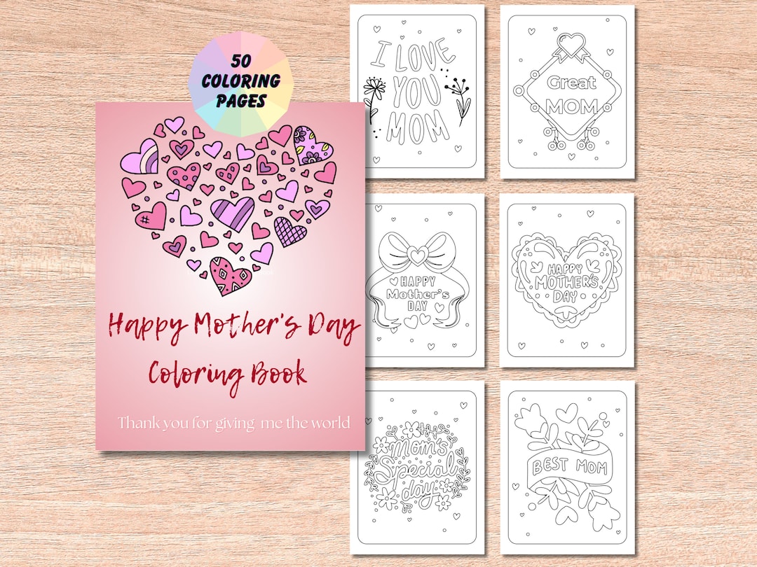 Happy Mother's Day Coloring Book | Mothers Day Gift, Mother's Day ...