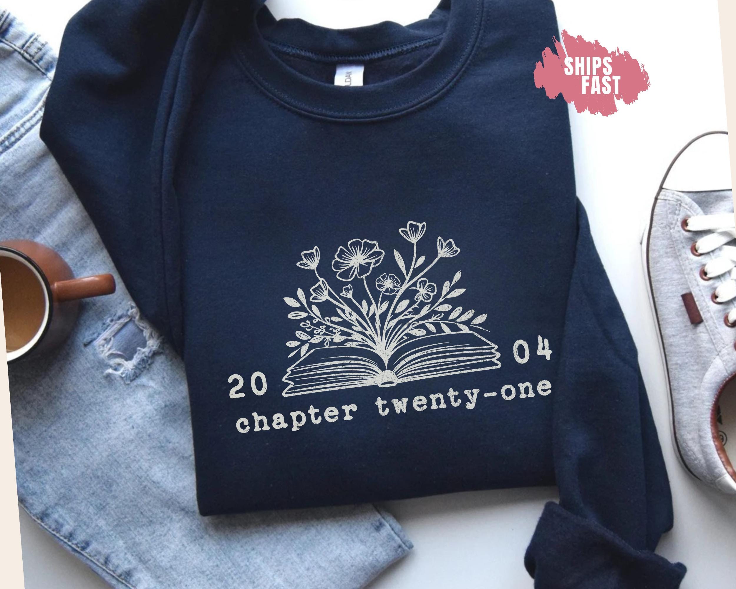 21st Birthday Gift for Her, Chapter Twenty-one Birthday Shirt 21st ...