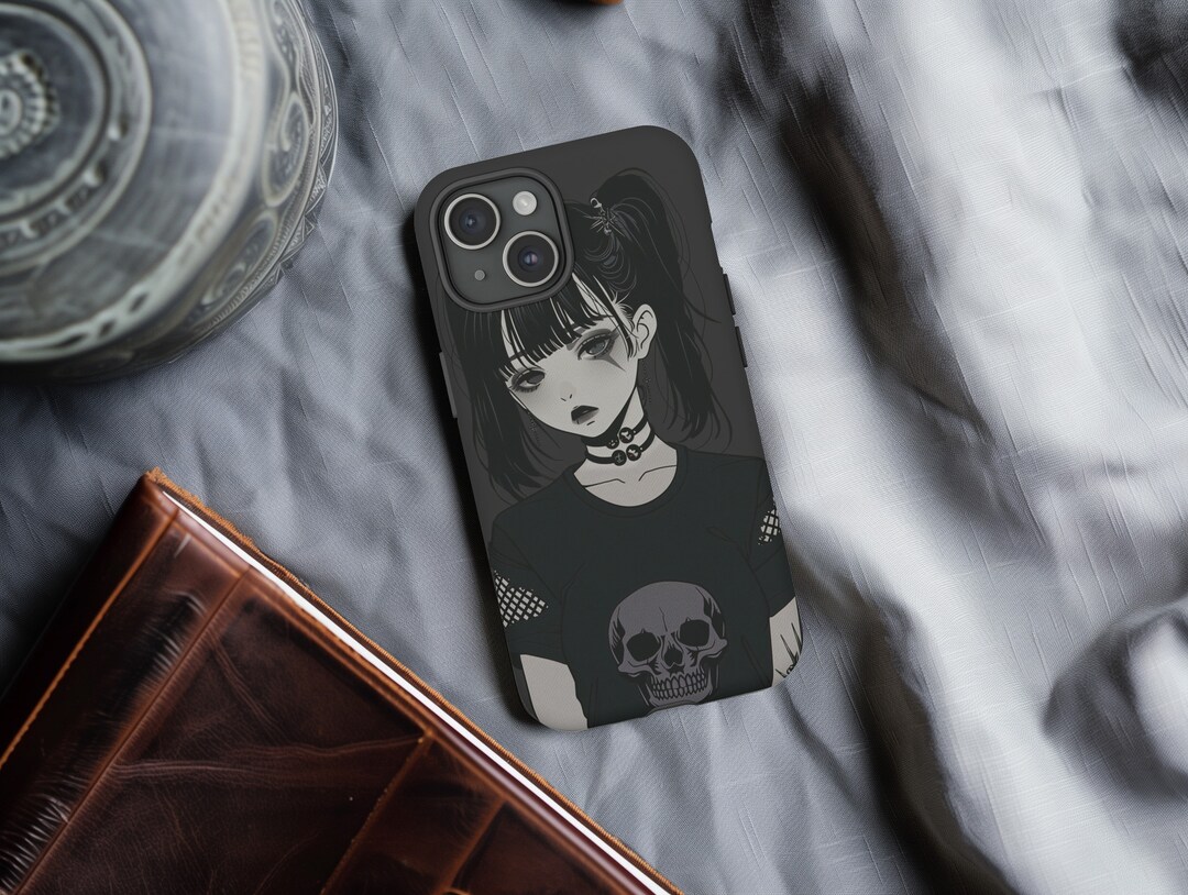 Goth Anime Pigtails Emo Metal Grunge Girl Tough Phone Case | iPhone 15 ...