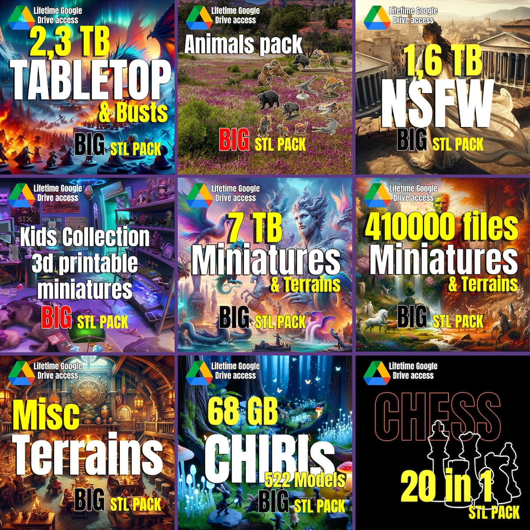 Miniature Stl Pack, Terrain Stl Pack, Terrains Stl, Miniatures Stl ...