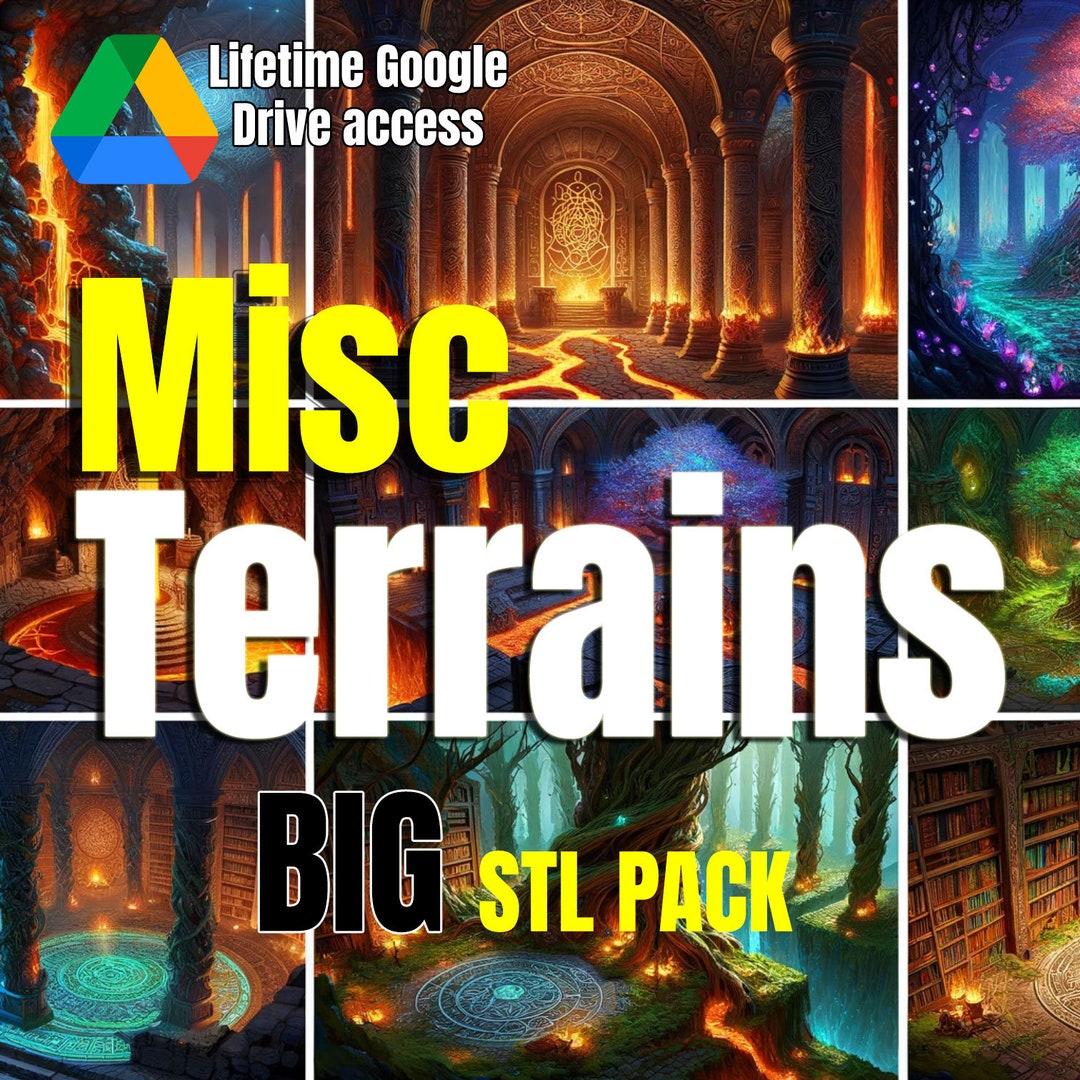 Terrain Stl Pack, Terrains Stl Bundle, Terrains Stl, Terrain Stl ...