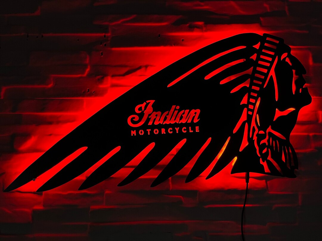 Indian Motorcycles LED Sign, Perfect for Man Caves and Garages ...