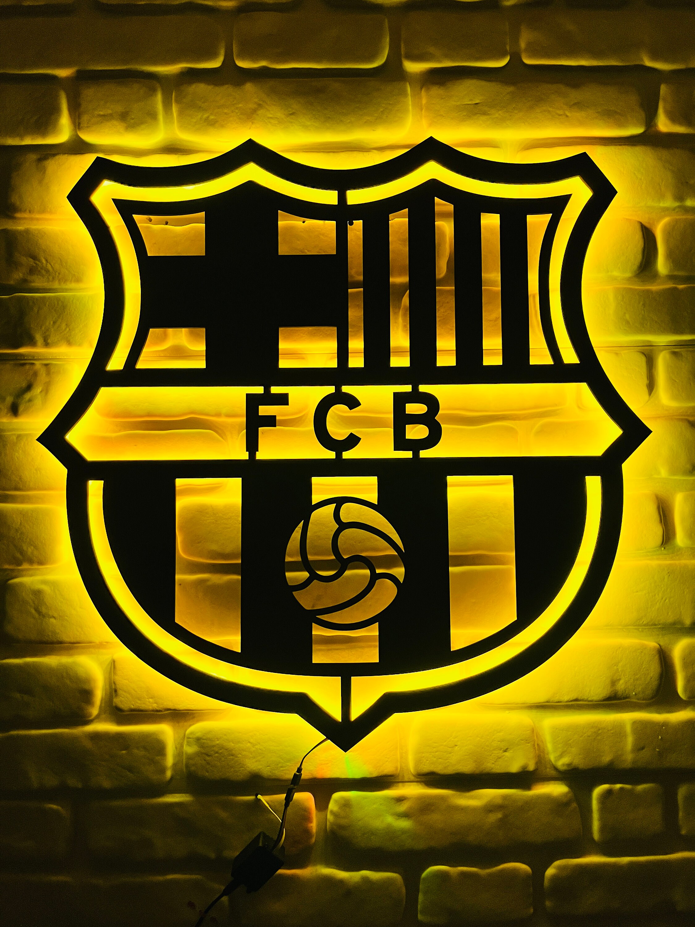 Letrero LED con logotipo del FC Barcelona, decoración artística de ...