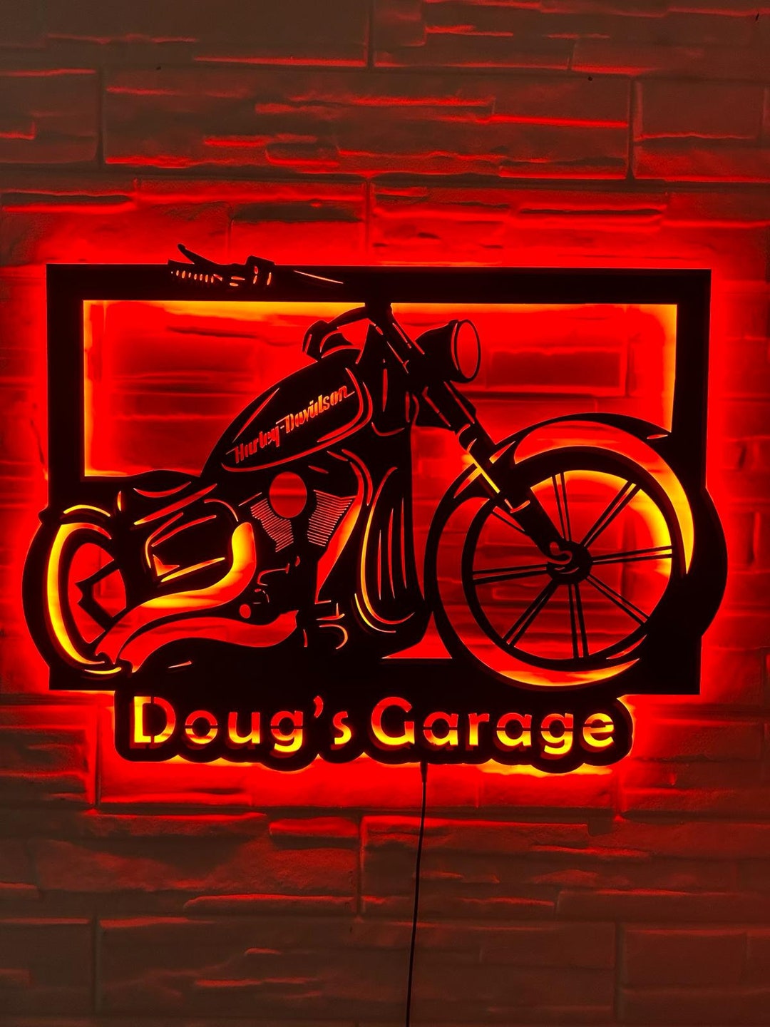 Customizable Harley Davidson Motorcycles LED Sign, Perfect Gift for Man ...