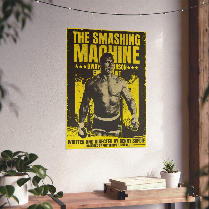 The Smashing Machine Poster- Dwayne Johnson Poster- Dawyne Johnson ...