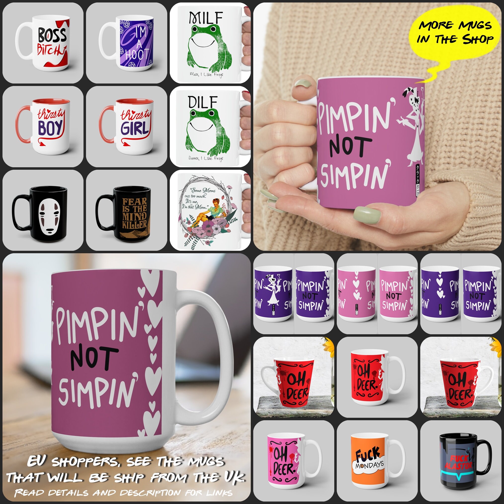 OH DEER Alastor's Coffee Mug Hazbin Hotel Fan Inspired Alastor Cup ...