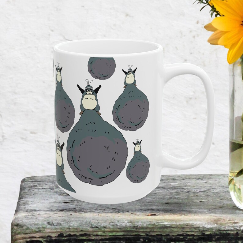 Pom Poko Anime Flying Down Tanuki Raccoon Dog Coffee Mug / Gift for ...