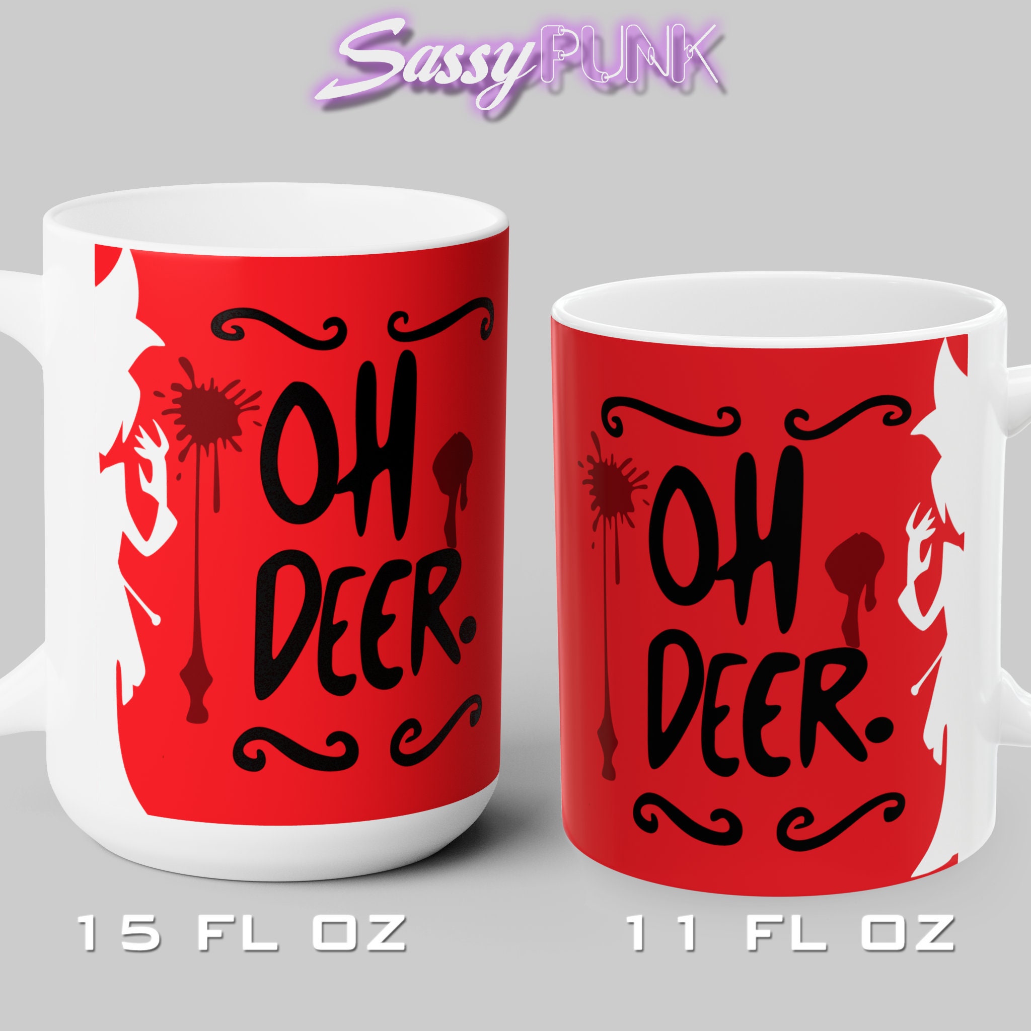 OH DEER Alastor's Coffee Mug || Hazbin Hotel Mug Inspired Alastor Cup ...