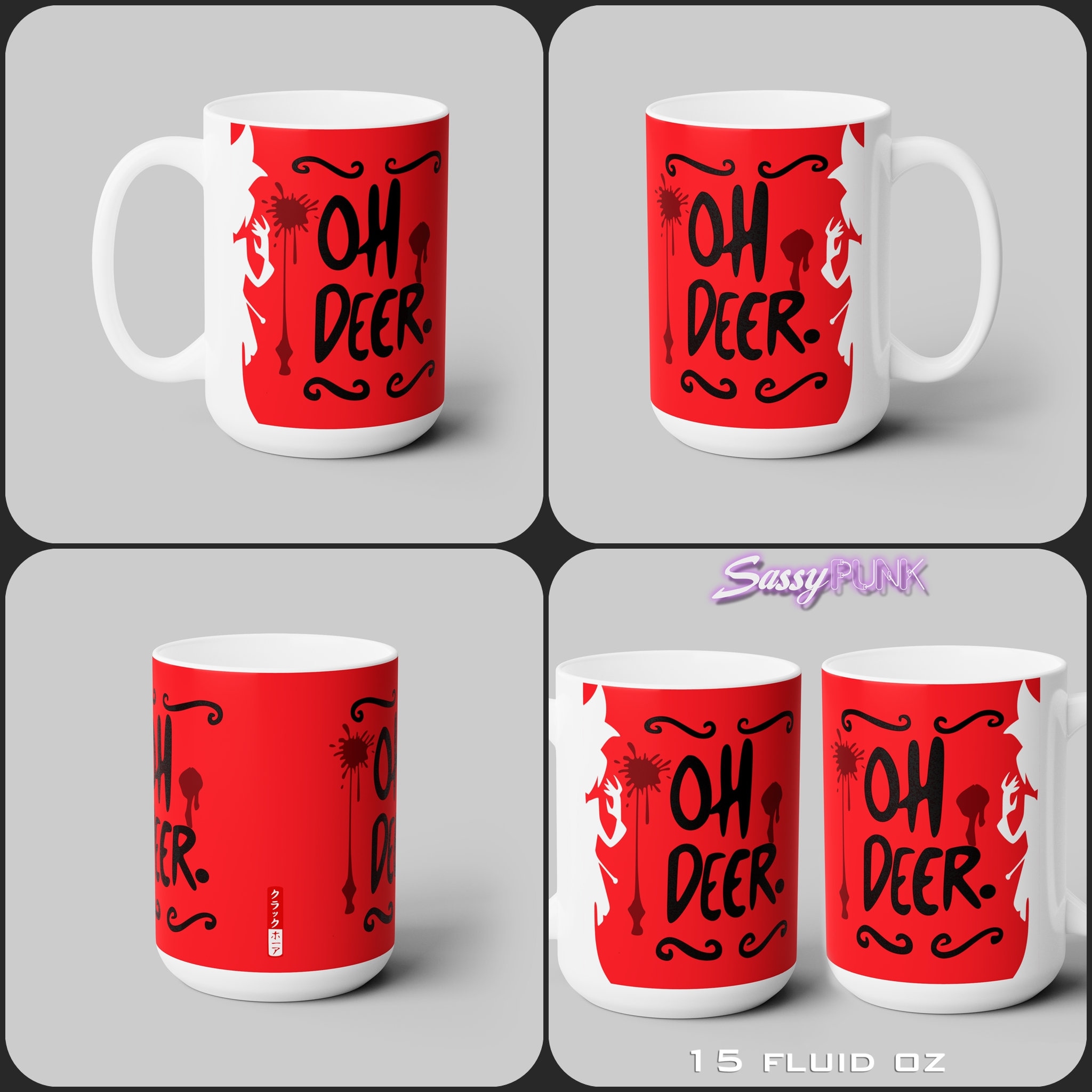 OH DEER Alastor's Coffee Mug Hazbin Hotel Fan Inspired Alastor Cup ...