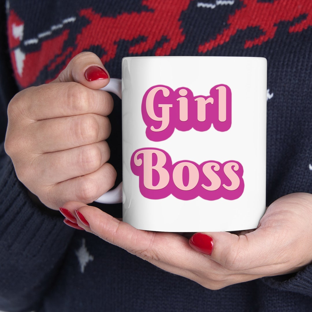 GIRL BOSS Barbie Pink Inspired Coffee Mug Gift for Boss Manager Mom Dad ...
