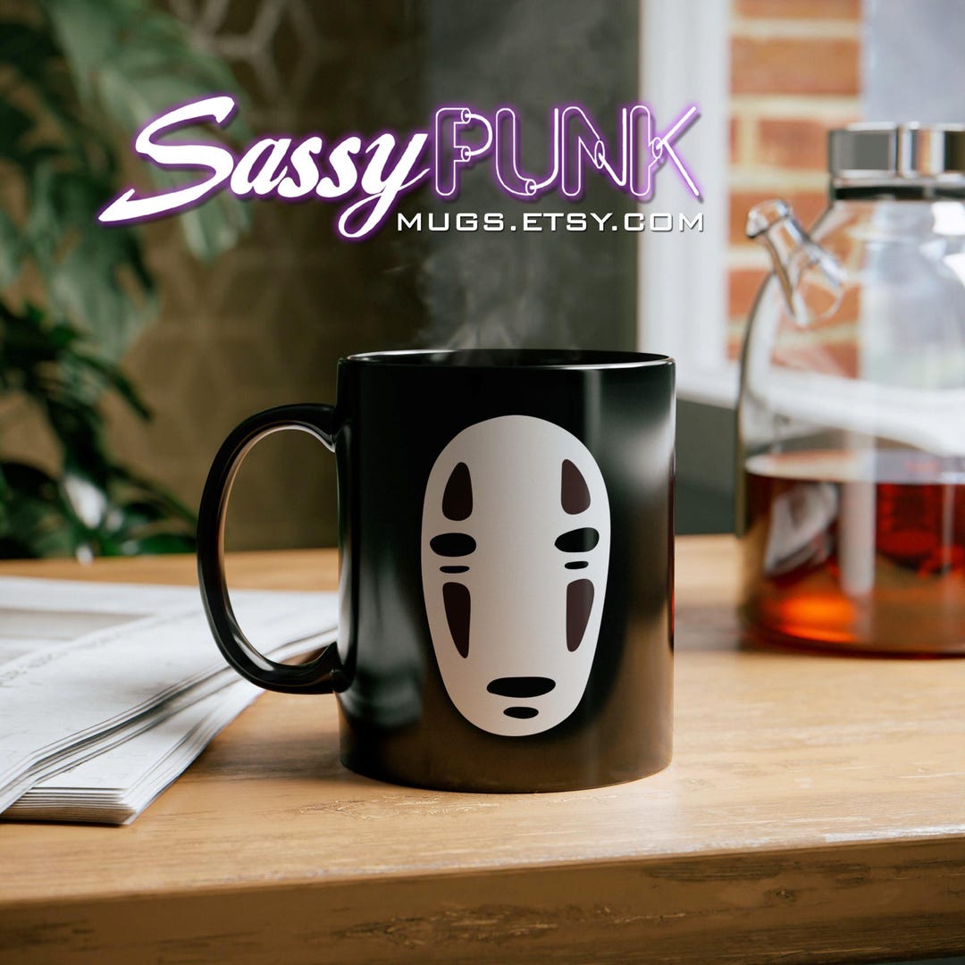 No Face Spirted Away Anime Movie Inspired Black Mug Coffee Cup Gift for ...
