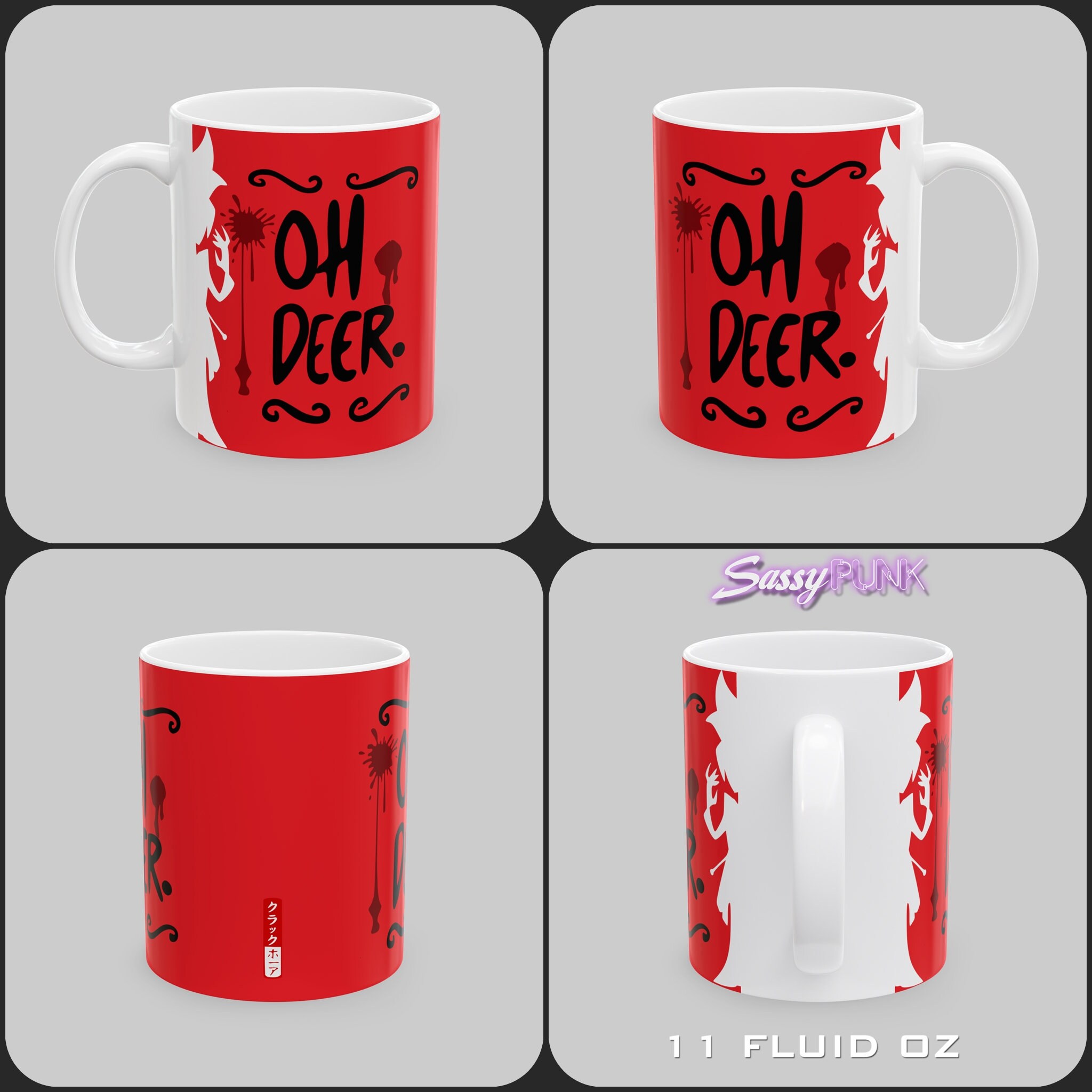 OH DEER Alastor's Coffee Mug Hazbin Hotel Fan Inspired Alastor Cup ...