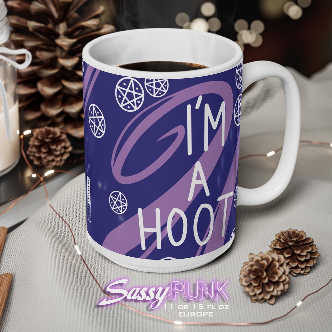 I'M A HOOT Stolas Coffee Mug Helluva Boss Mug Gift Fan Blitzo Pentagram ...