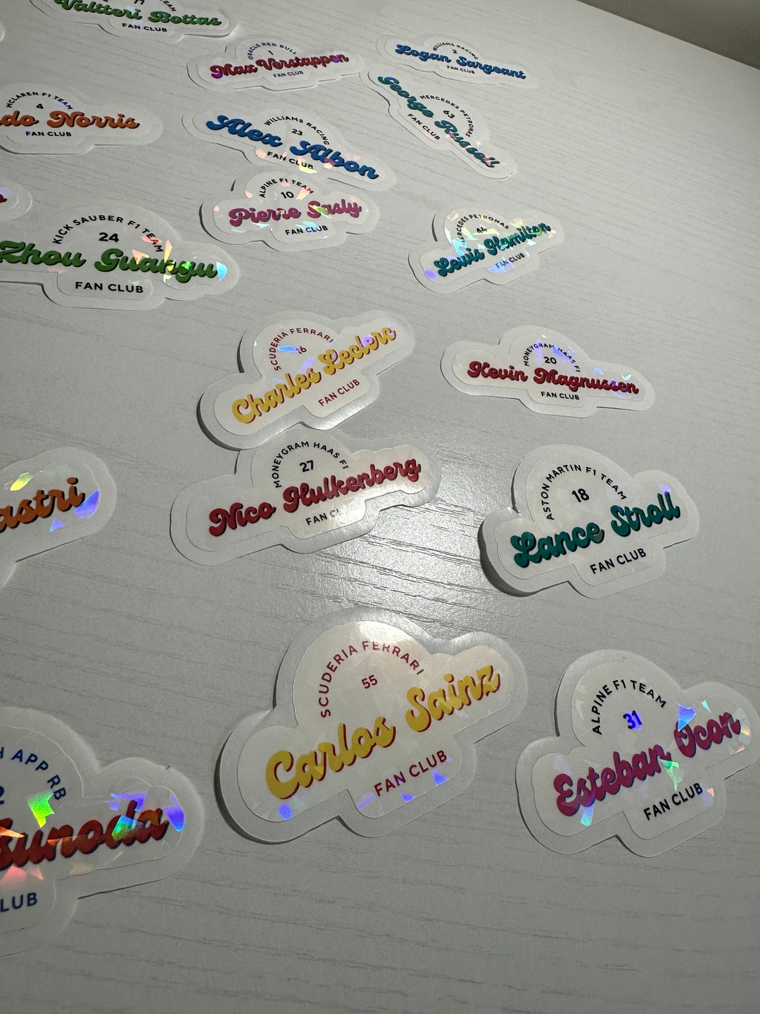 Formula 1 Driver Fan Club Sticker F1 mercedesferrarimclarenredbull ...