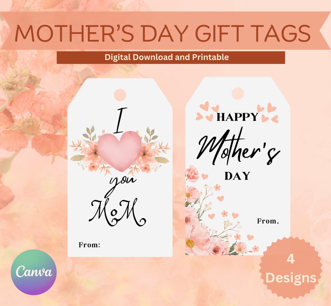 Mothers Day Gift Tag Editable Mothers Day Gift Tag Mothers Day ...