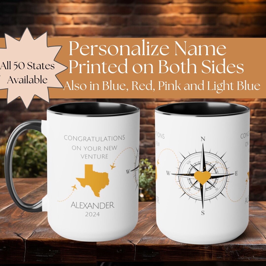 Texas Moving Away Gift 50 States Custom Moving Gift for Graduation Gift ...