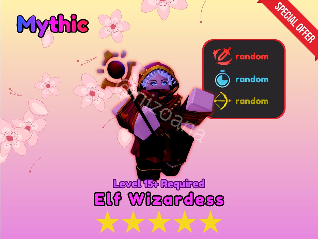 Anime Defenders Elf Wizardess AD mythic Shiny - Etsy