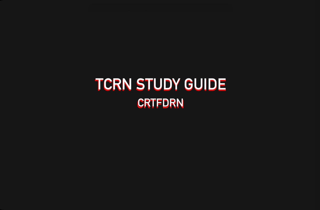 TCRN Study Guide - Etsy
