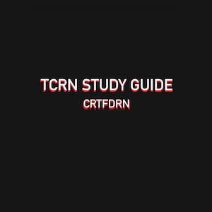 TCRN Study Guide - Etsy