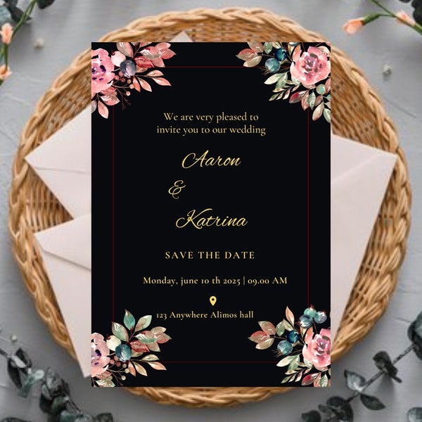 Glamorous Wedding Invitations - Etsy