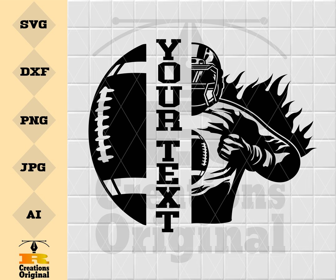 Personalized Text | Football Player Svg | Football Svg | Football Team ...