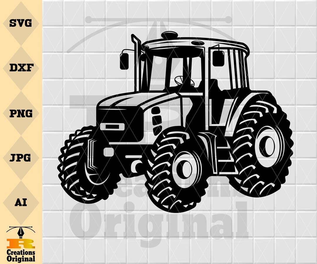 Tractor Svg | Farmer Svg | Farm Vehicle Svg | Tractor Clipart | Tractor ...