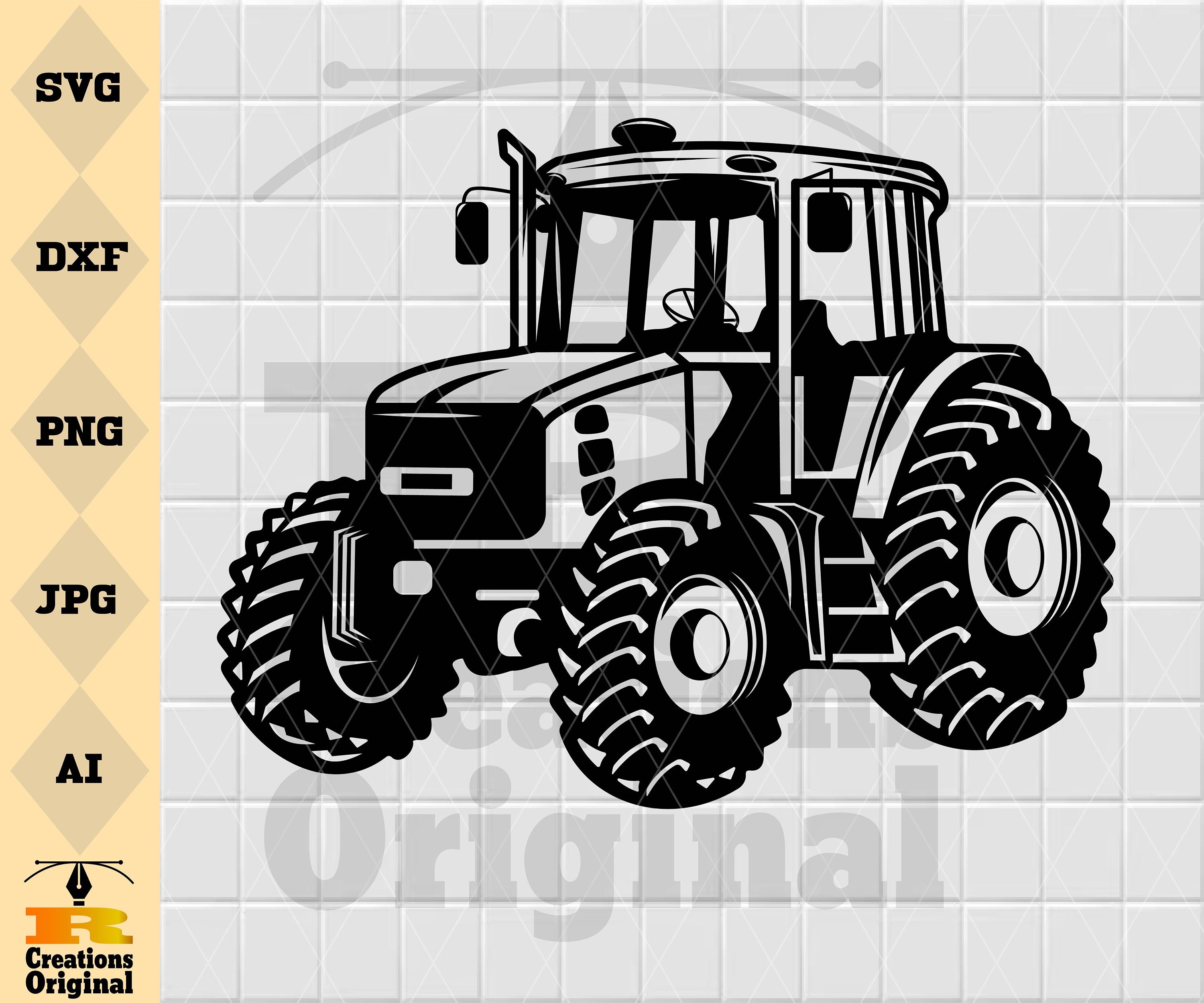 Tractor Svg | Farmer Svg | Farm Vehicle Svg | Tractor Clipart | Tractor ...
