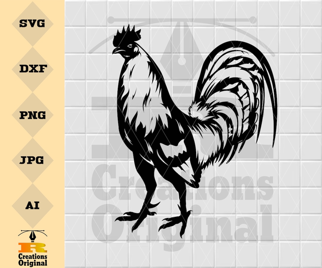 Fighting Rooster Silhouette Svg | Clipart, Png, Jpg, Eps (digital ...